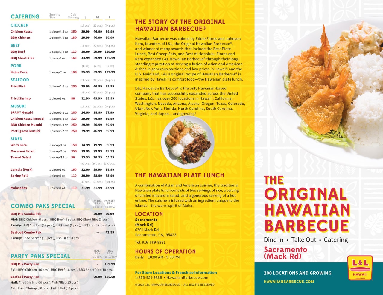 Menu | L&L Hawaiian BBQ